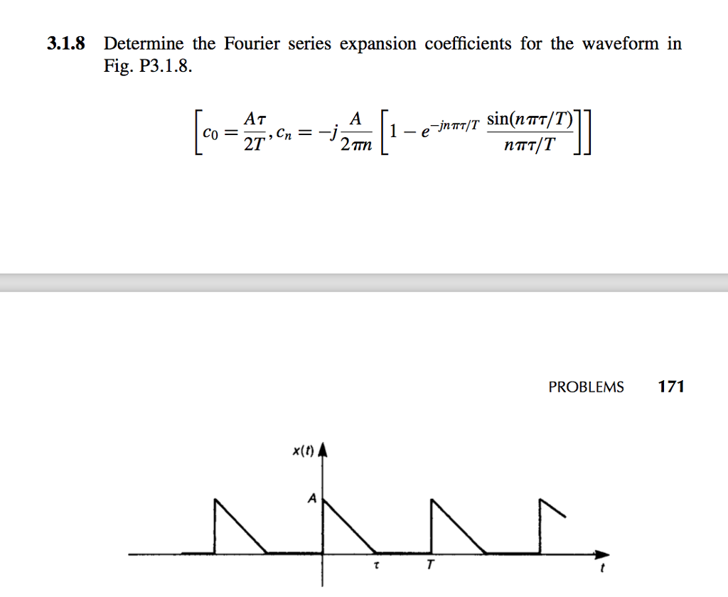 Solved Determine the Fourier series expansion coefficients | Chegg.com