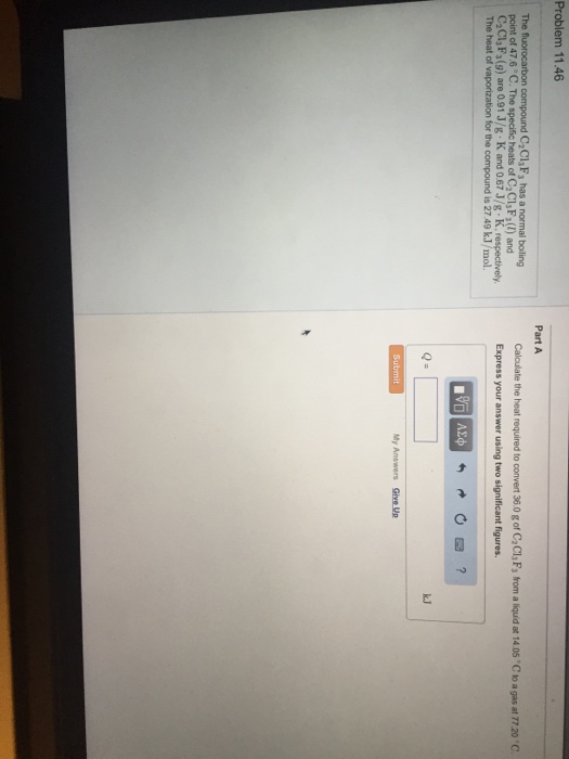 Solved The fluorocarbon compound C_2Cl_3F_3 has a normal | Chegg.com