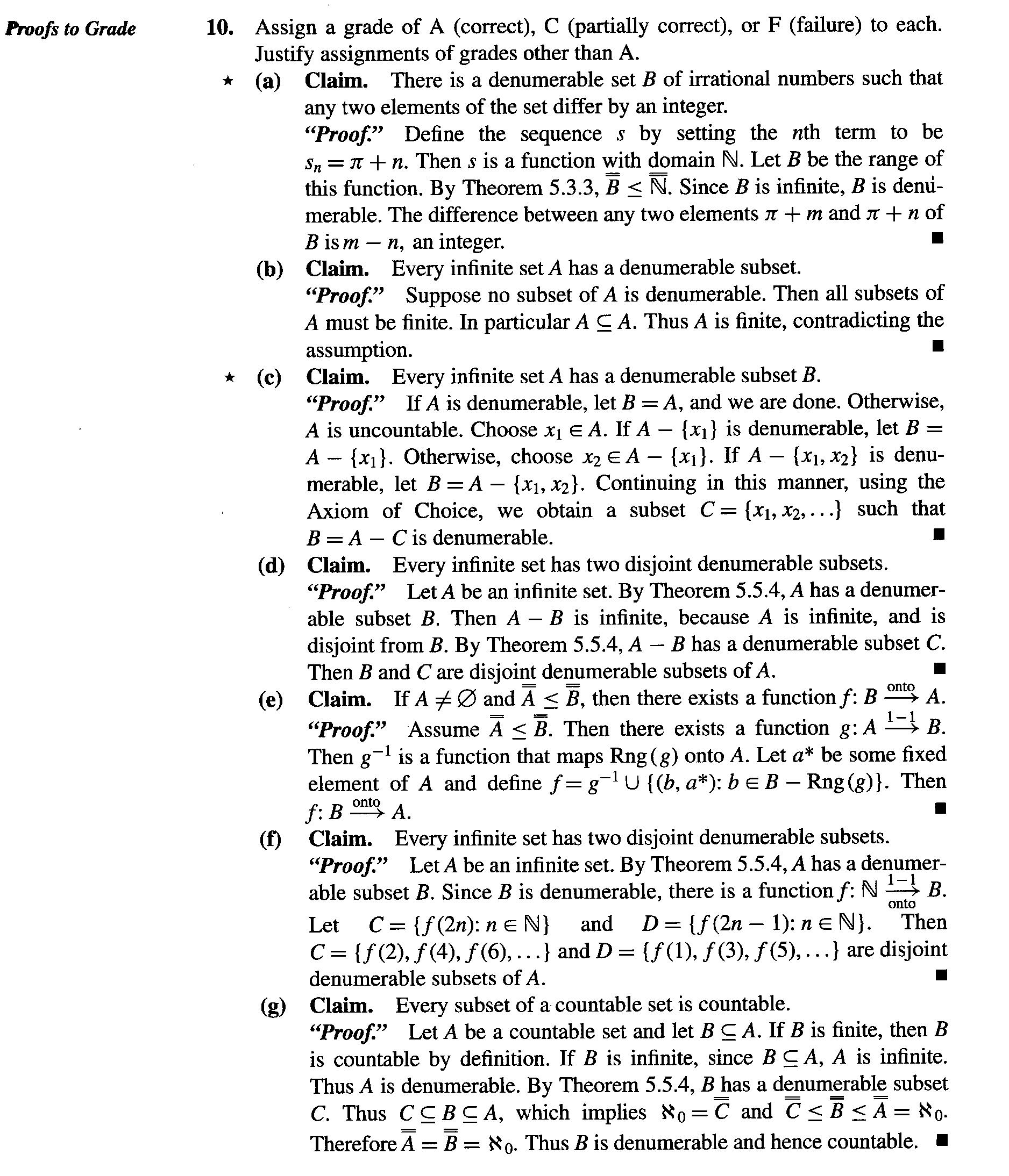 Assign a grade of A (correct), C (partially correct), | Chegg.com