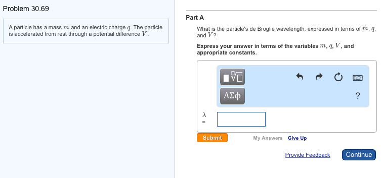 Solved A particle has a mass m and an electric charge q. The | Chegg.com