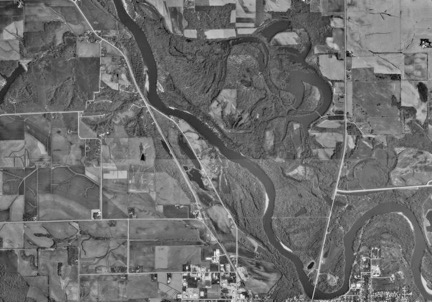 On the aerial photograph of the Cedar River in Iowa | Chegg.com