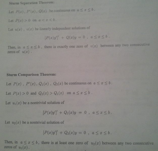 Solved Sturm Separation Theorem Let P(z), P(z), Q(z) be | Chegg.com
