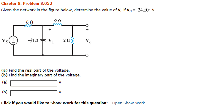 Solved Given the network in the figure below, determine the | Chegg.com