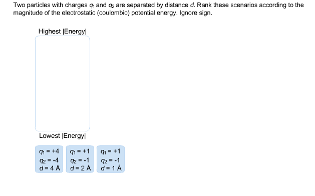 Solved Two particles with charges q1 and q2 are separated by | Chegg.com