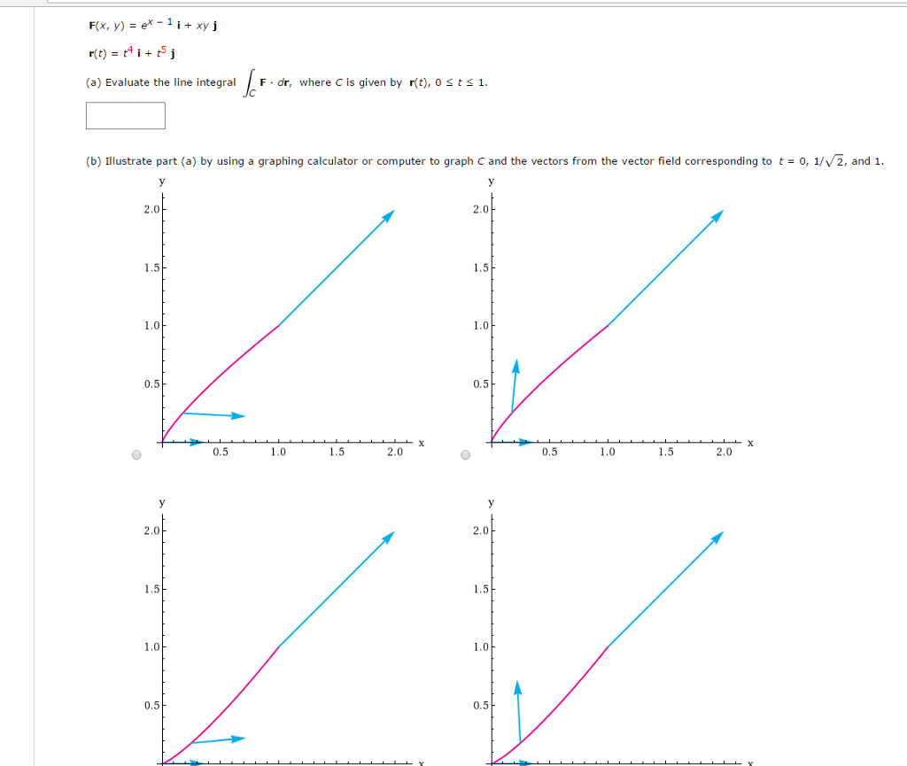 Solved F(x, y) = e6x - 1 i + xy j r(t) = t^4 I + t^5 j (a) | Chegg.com