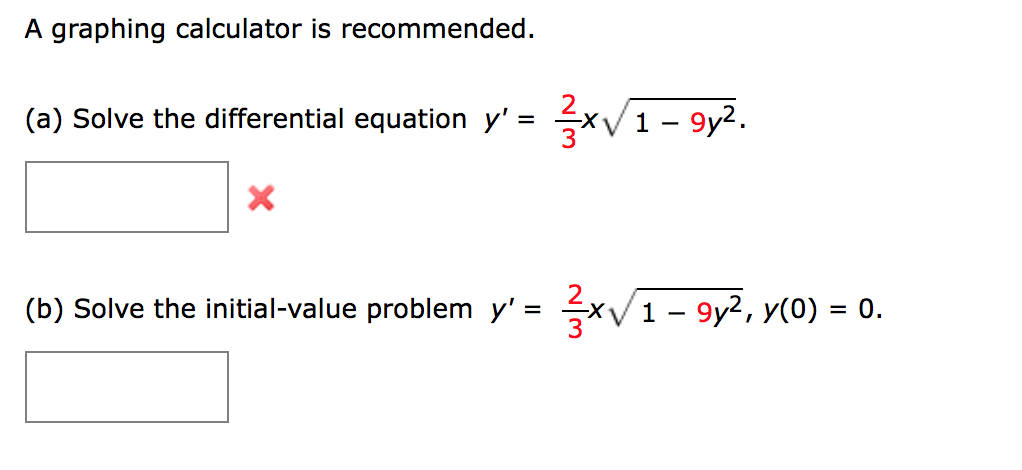 Solved A graphing calculator is recommended (a) Solve the | Chegg.com