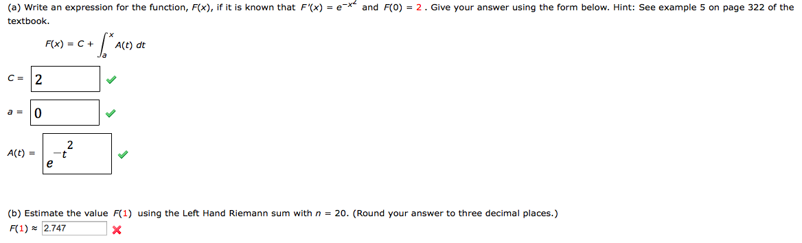 Solved Write an expression for the function, F(x), if it is | Chegg.com