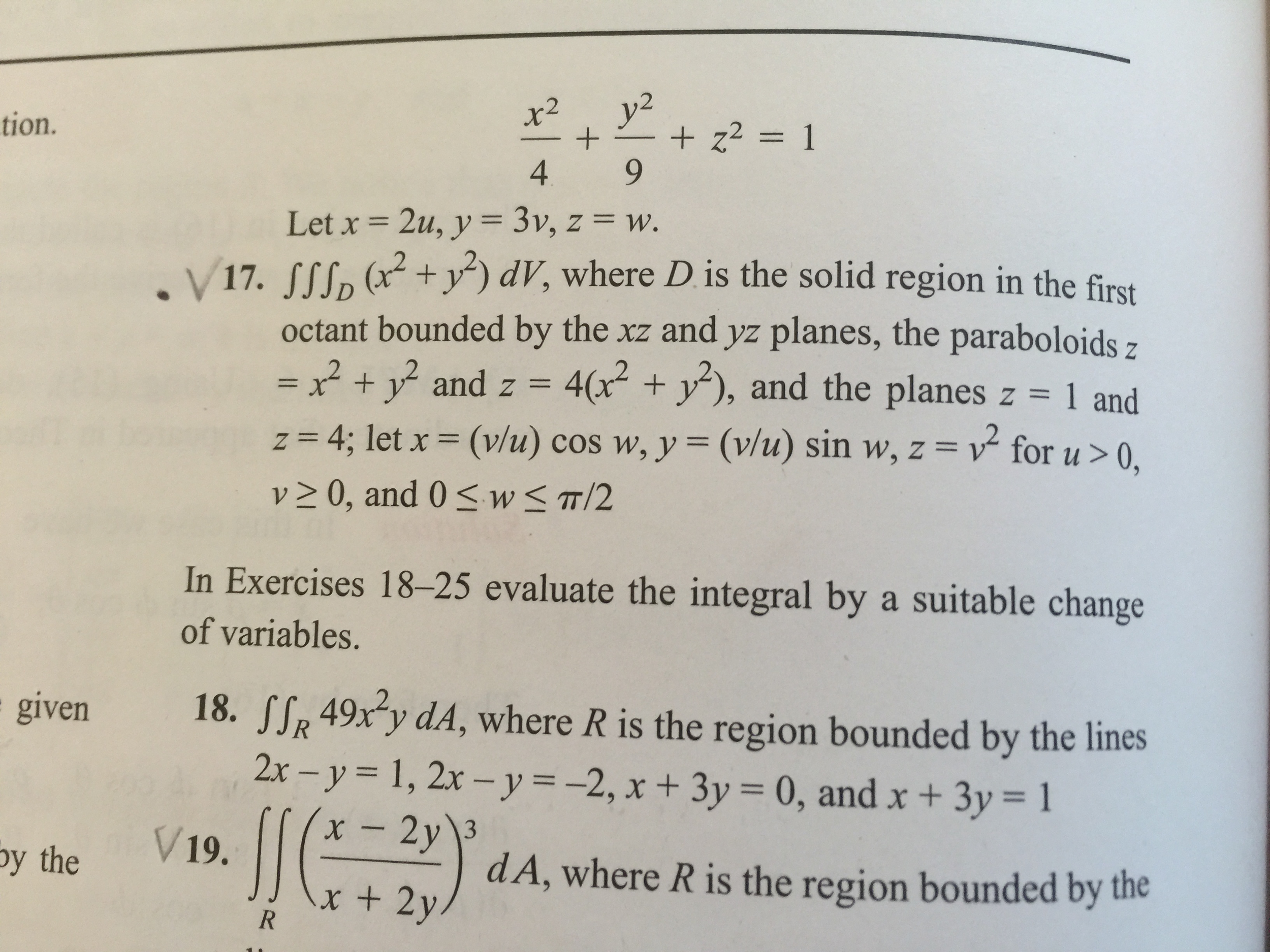 Solved Change of variables in Multiple Integrals. The | Chegg.com
