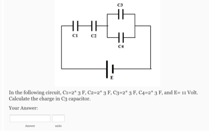 Solved In the following circuit, C1=2* 3 F, C2=2* 3 F, | Chegg.com