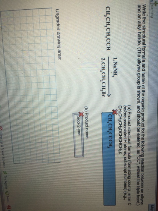 Solved Write the structural formula and name of the organic | Chegg.com