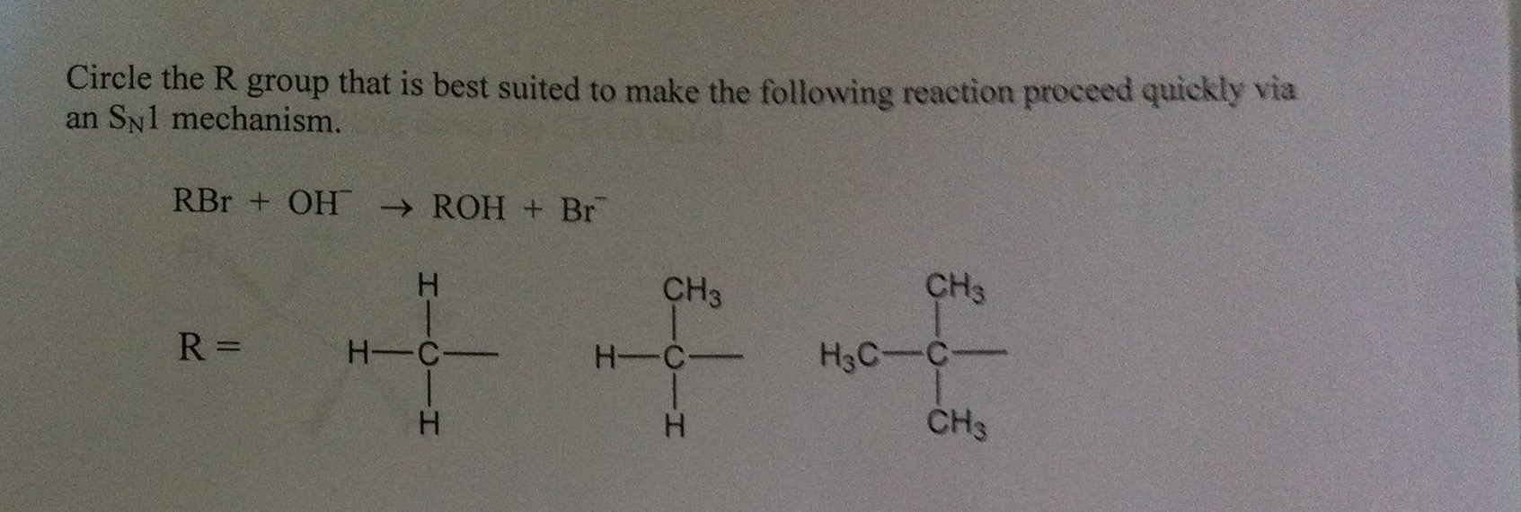 Solved Circle the R group that is best suited to make the | Chegg.com