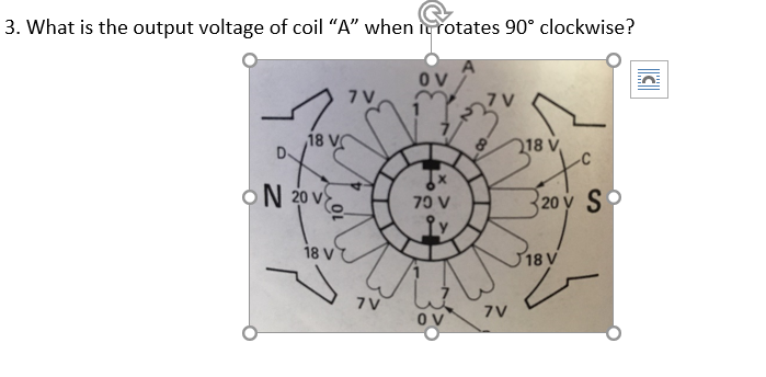 Solved 3. What is the output voltage of coil "A" when | Chegg.com