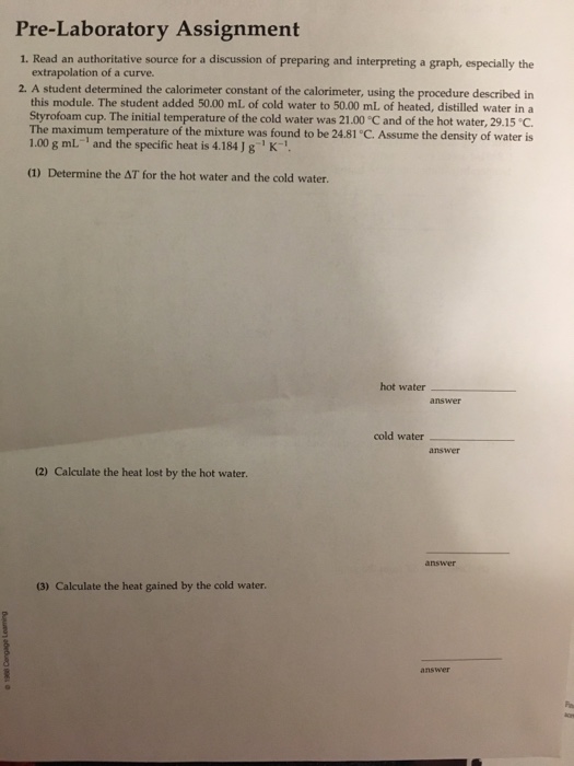 Solved Pre-Laboratory Assignment 1. Read an authoritative | Chegg.com