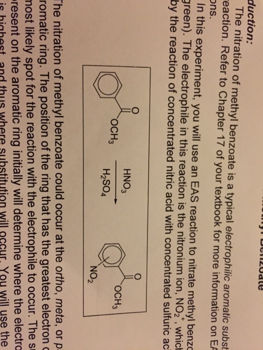 Solved Organic Chemistry II -- Lab EAS: Nitration of | Chegg.com