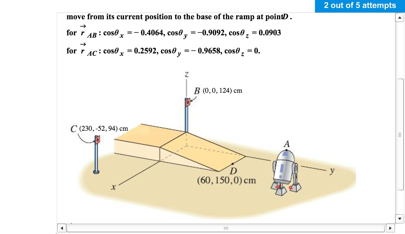 Solved The question: A robot maneuvers itself by using a | Chegg.com