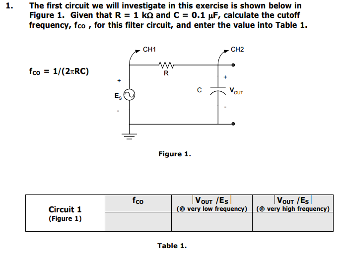Solved The first circuit we will investigate in this | Chegg.com