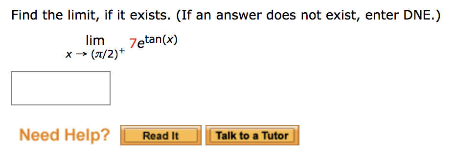 Solved Find the limit, if it exists. (If an answer does not | Chegg.com