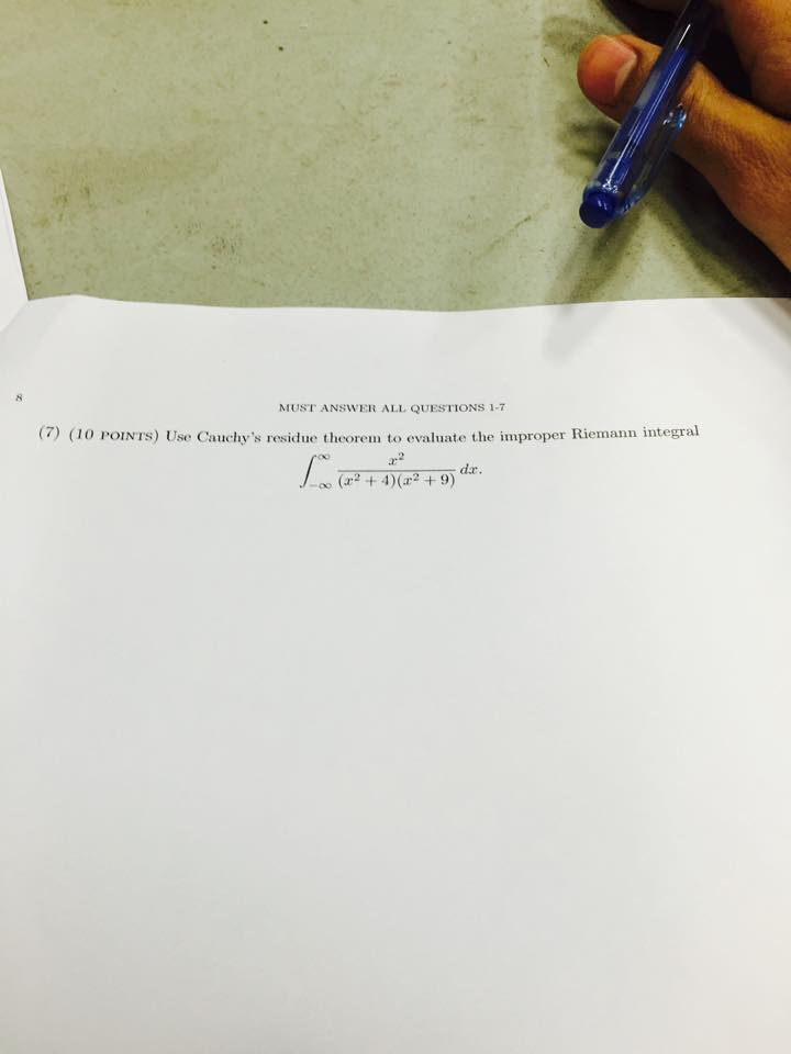 Solved Use Cauchy's residue theorem to evaluate the improper | Chegg.com