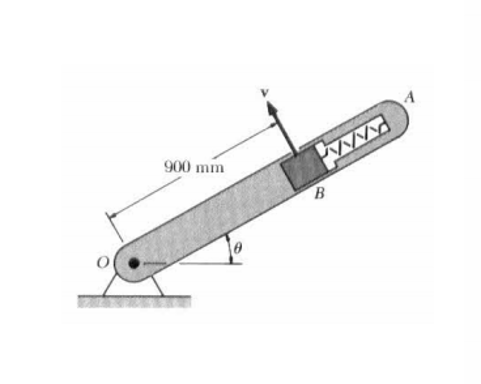 Solved The block is able to slide in the slot of the arm. If | Chegg.com