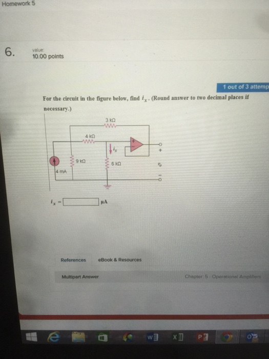 Solved for the circuit in the figure below, find ix. (Round | Chegg.com