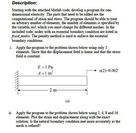 Description Starting with the attached Matlab code, | Chegg.com