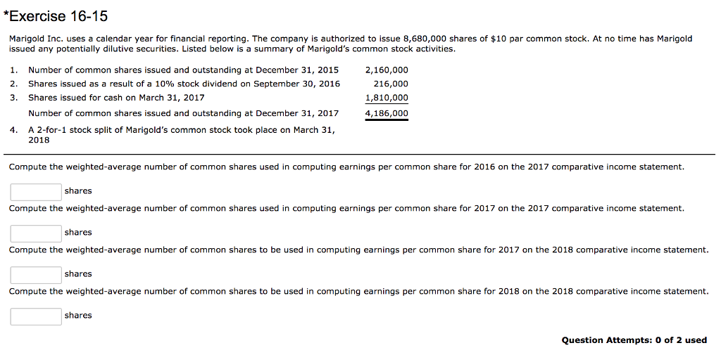 Solved Exercise 16-15 Marigold Inc. uses a calendar year for | Chegg.com