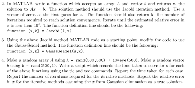 Solved In MATLAB, write a function which accepts an array A | Chegg.com