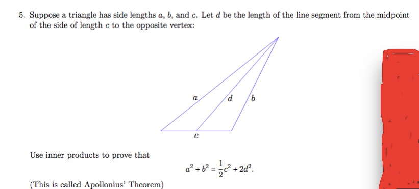 Solved 5. Suppose a triangle has side lengths a, b, and c. | Chegg.com
