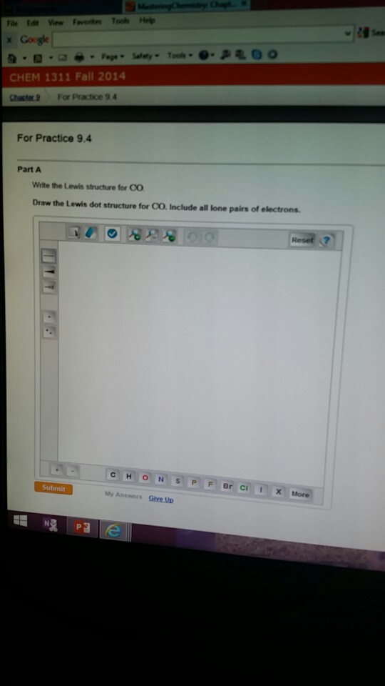 Solved Part A Write the Lewis for CO. Draw the Lewis dot | Chegg.com