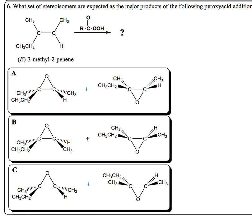 Solved What set of stereoisomers are expected as the major | Chegg.com