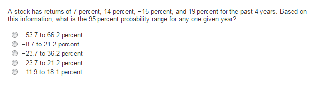 Solved A stock had returns of 7 percent, –5 percent, 2 | Chegg.com