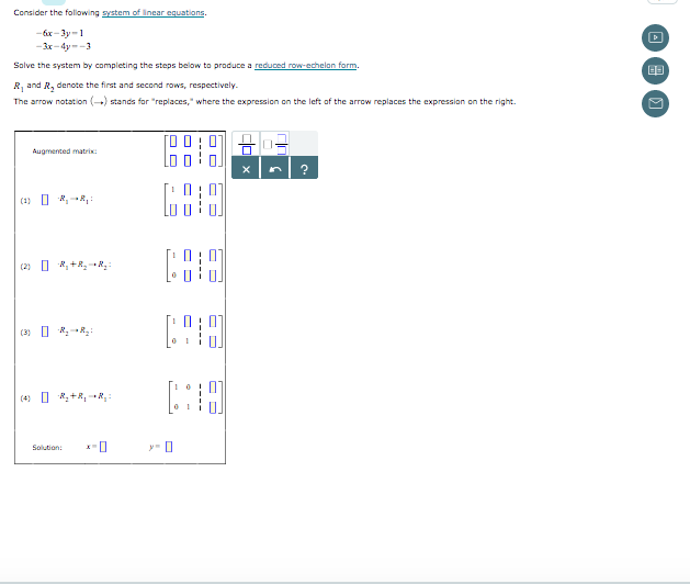 Solved Consider the following system of linear equations. | Chegg.com