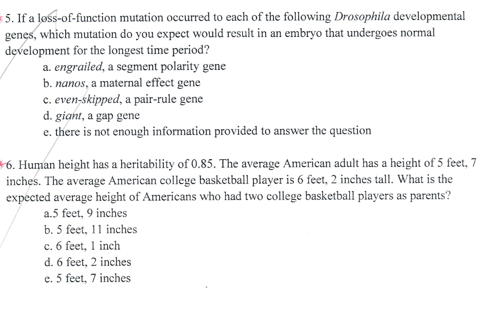 Solved If A Loss Of Function Mutation Occurred To Each Of