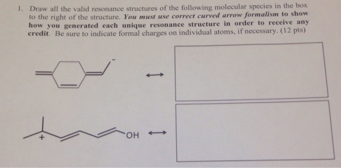 Solved Draw all the valid resonance structures of the | Chegg.com