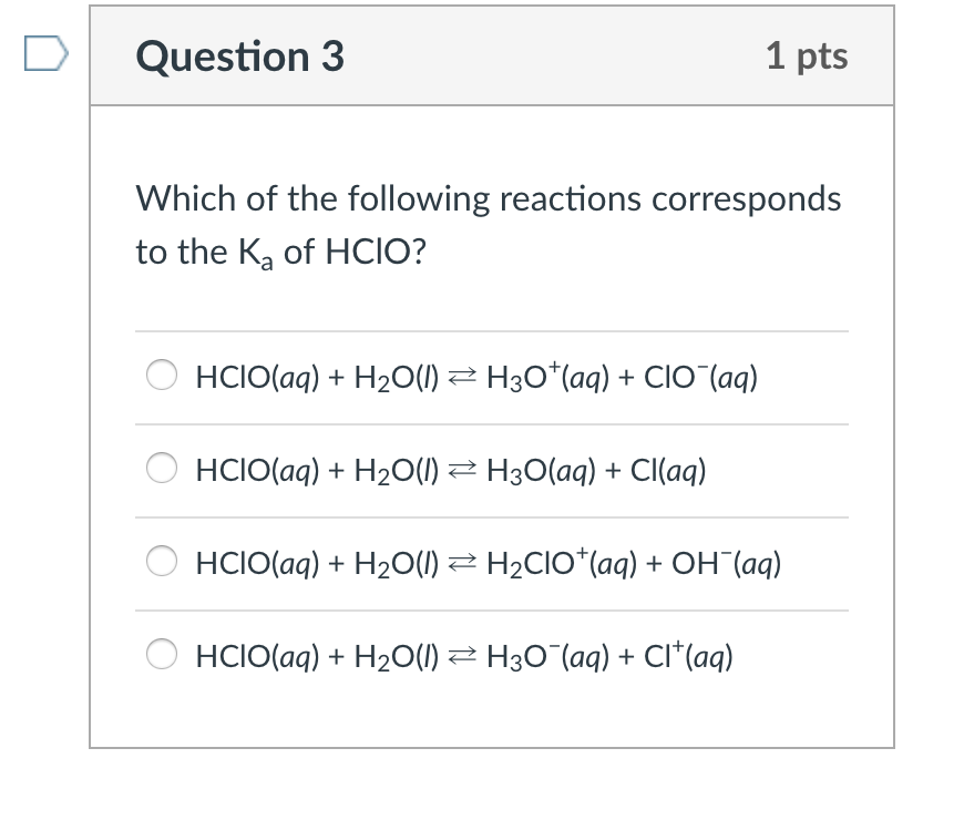 Solved DQuestion 3 1 pts Which of the following reactions | Chegg.com