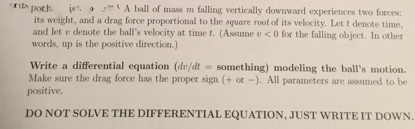 A ball of mass m falling vertically downward | Chegg.com