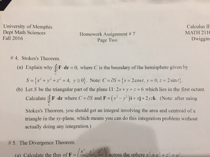 Solved Stokes's Theorem. Explain why integral_C F middot dr | Chegg.com