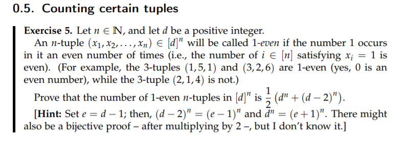 Solved 0.5. Counting certain tuples Exercise 5. Let n N, and | Chegg.com