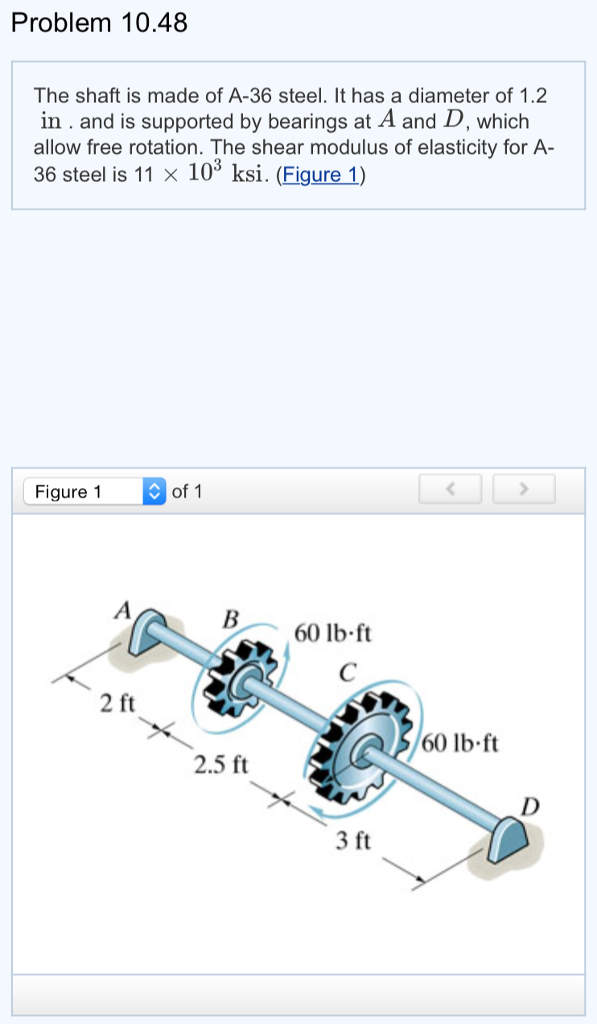 Solved Determine the angle of twist of gear C with respect | Chegg.com Solved Determine the angle of twist of gear C with respect | Chegg.com