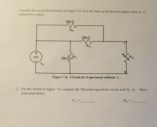 Solved Consider the circuit shown below in Figure 7.5. 30k2 | Chegg.com