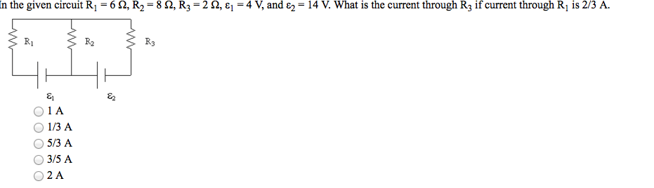 Solved 1)In the given circuit R1 = 6 Ω, R2 = 8 Ω, R3 = 2 Ω, | Chegg.com