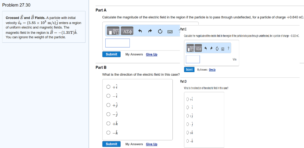 Solved Crossed E and B Fields. A particle with initial | Chegg.com