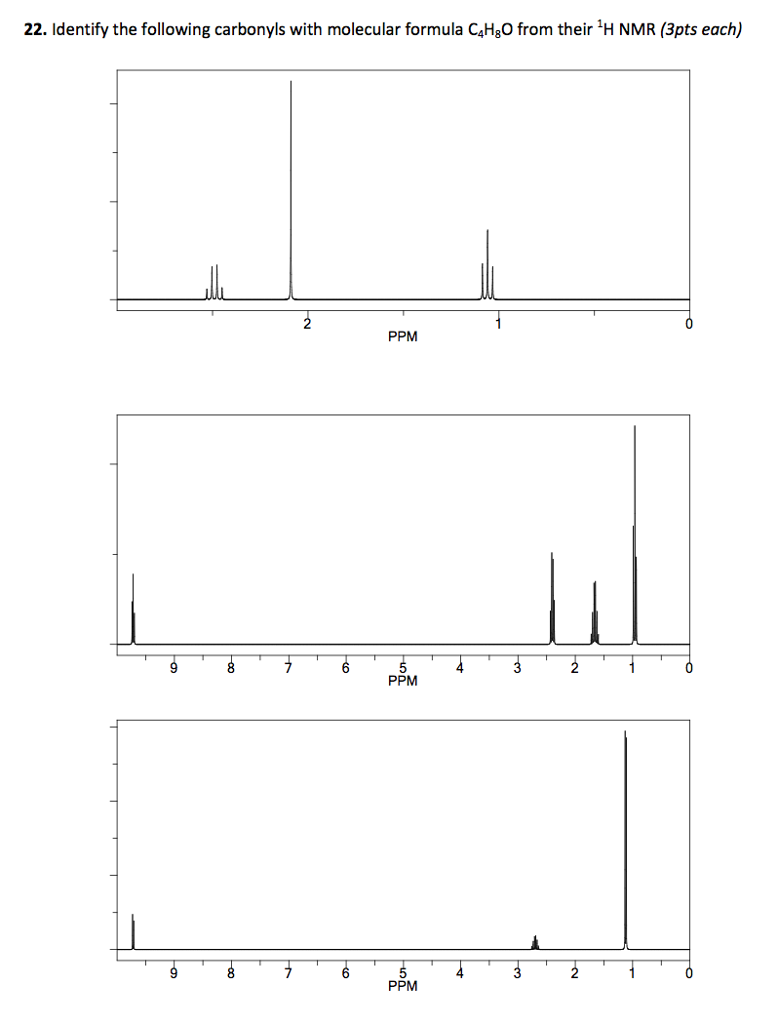 Solved identify the following carbonyls with molecular | Chegg.com