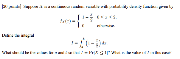 Solved Suppose X is a continuous random variable with | Chegg.com