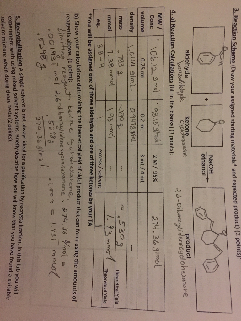 Solved Show your calculations determining the theoretical | Chegg.com