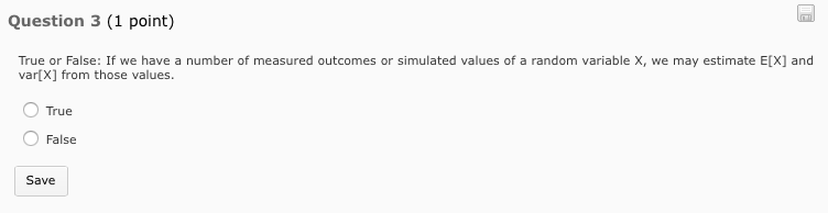 Solved True or False: If we have a number of measured | Chegg.com