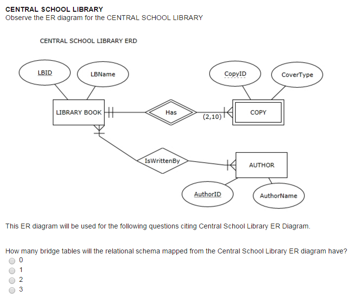 Solved This ER diagram will be used for the following | Chegg.com
