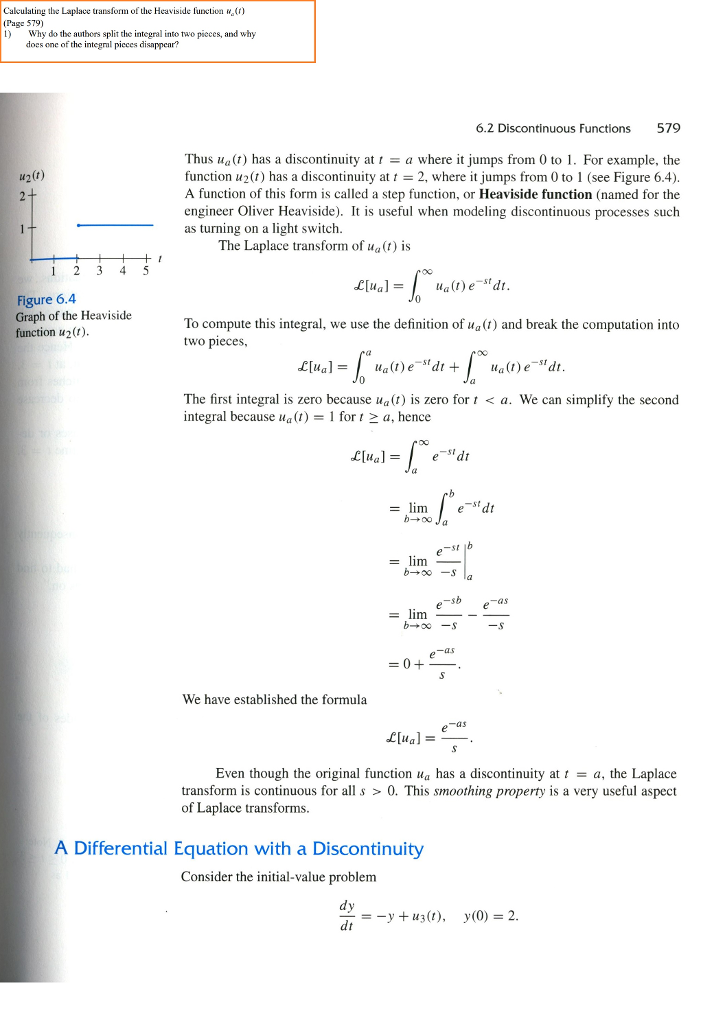 Solved Calculating the Laplace transform of the Heaviside | Chegg.com