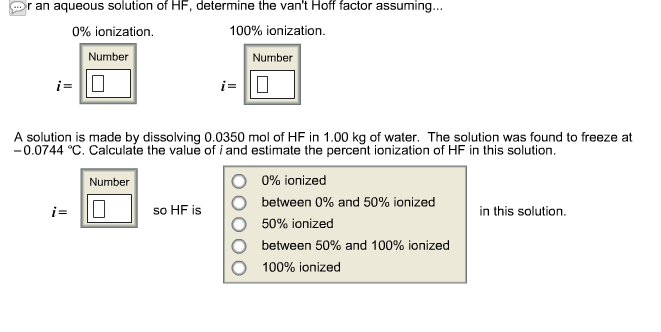 Solved A solution is made by dissolving 0.0350 mol of HF in | Chegg.com