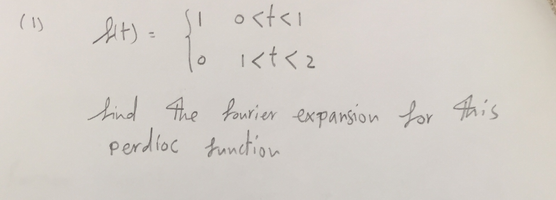 Solved Find the Fourier expansion for this period function | Chegg.com